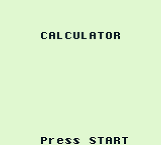 Calculator GB - GameBrew