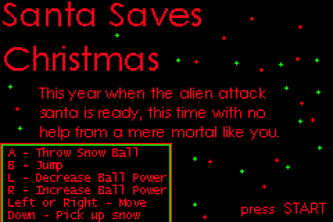 Santa Saves Xmas GBA - GameBrew