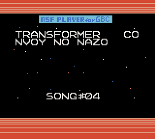 NSF Player for Gameboy Color GB - GameBrew