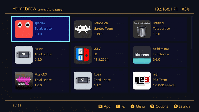 Sphaira Switch - Switch Homebrew Apps (Title Launchers) - GameBrew