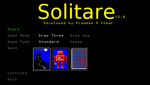Solitaire PSP by Pradeepkumar - GameBrew