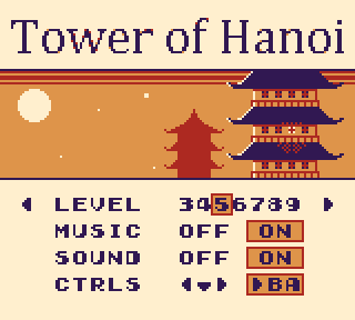 Tower of Hanoi GB - GameBrew