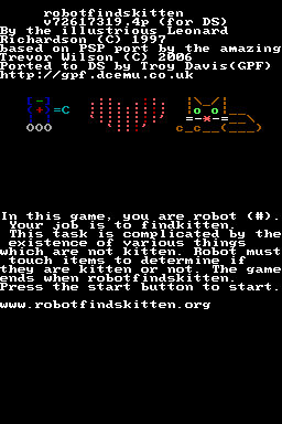 Robot Finds Kitten DS - GameBrew