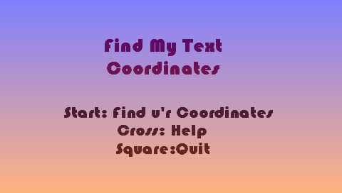 Find My Coordinates PSP - GameBrew