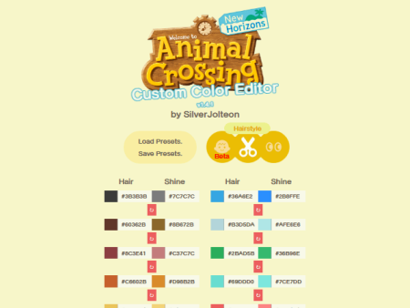 ACNH Custom Color Editor Switch - GameBrew